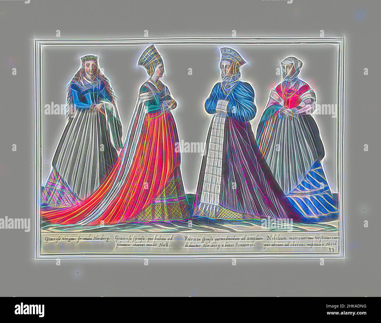 Inspired by Four women dressed according to the German fashion in ...