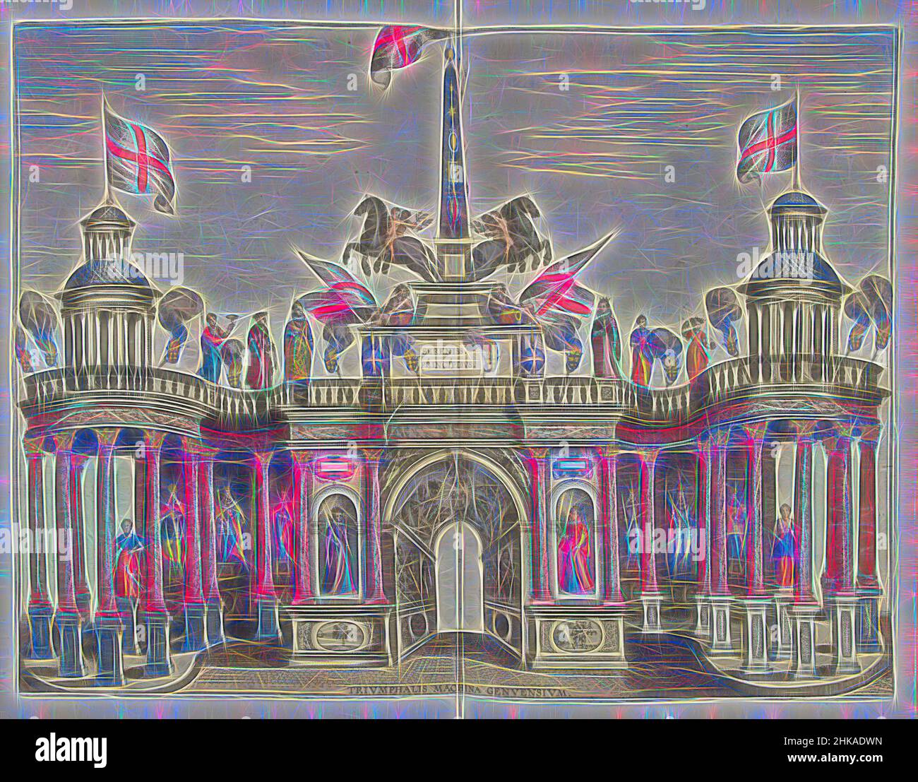 Inspired by Genoese triumph gate (front), 1599, Triumphalis machina ...