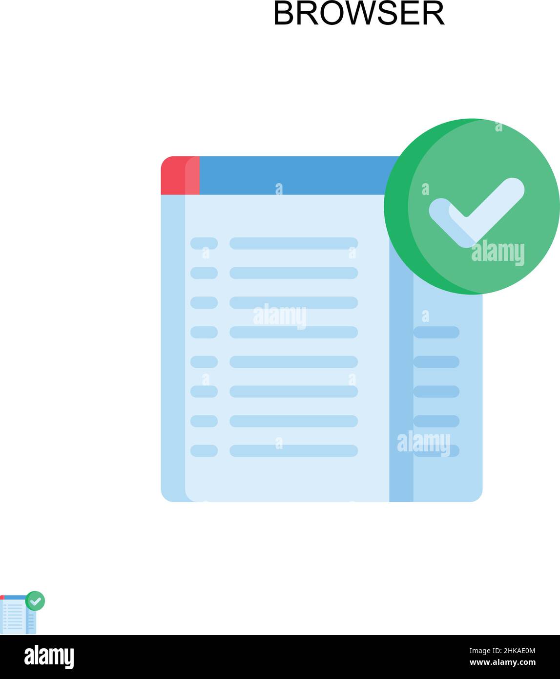Browser Simple vector icon. Illustration symbol design template for web ...