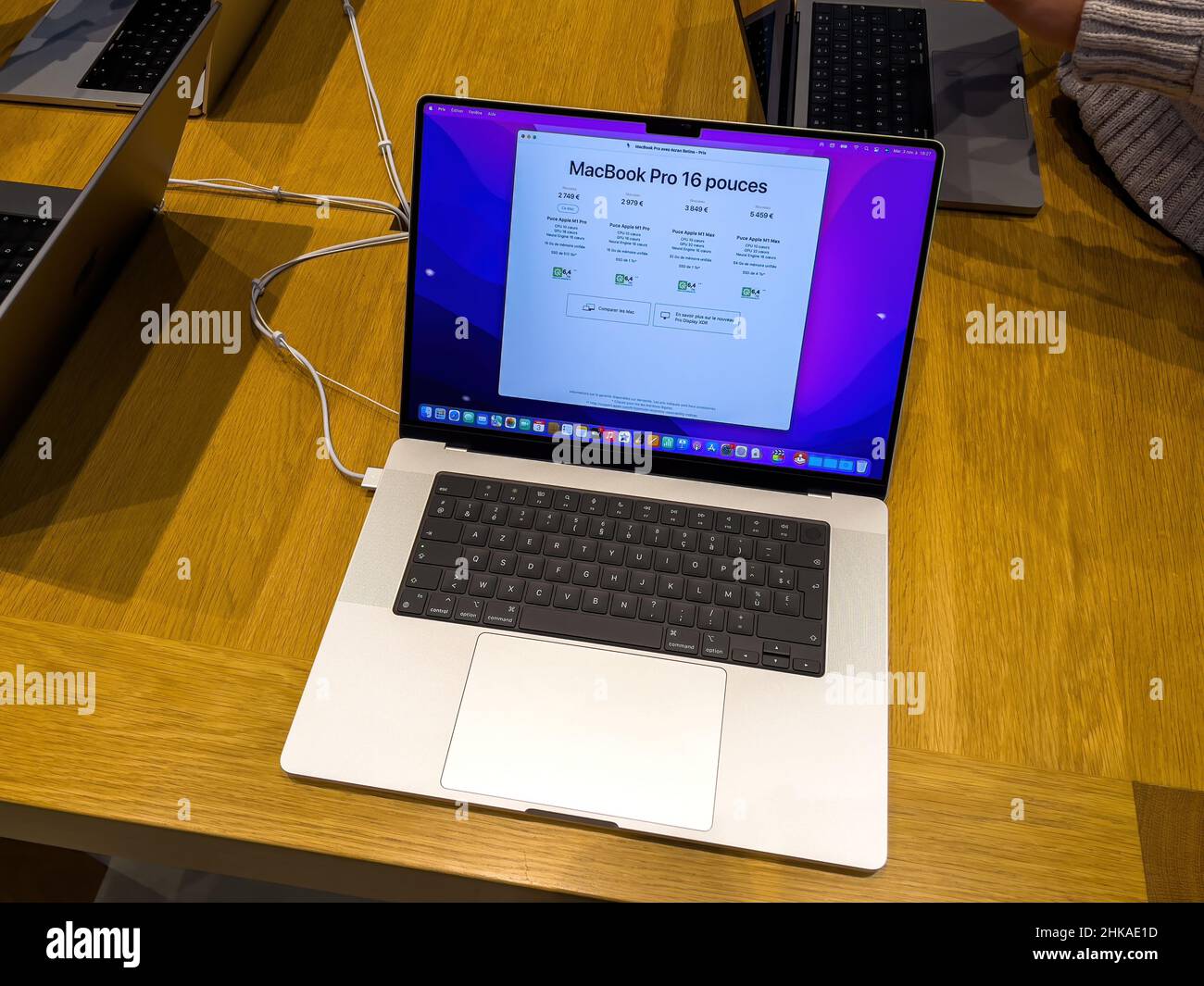 Strasbourg, France - Oct 29, 2021: Most powerful laptop in Apple store ...