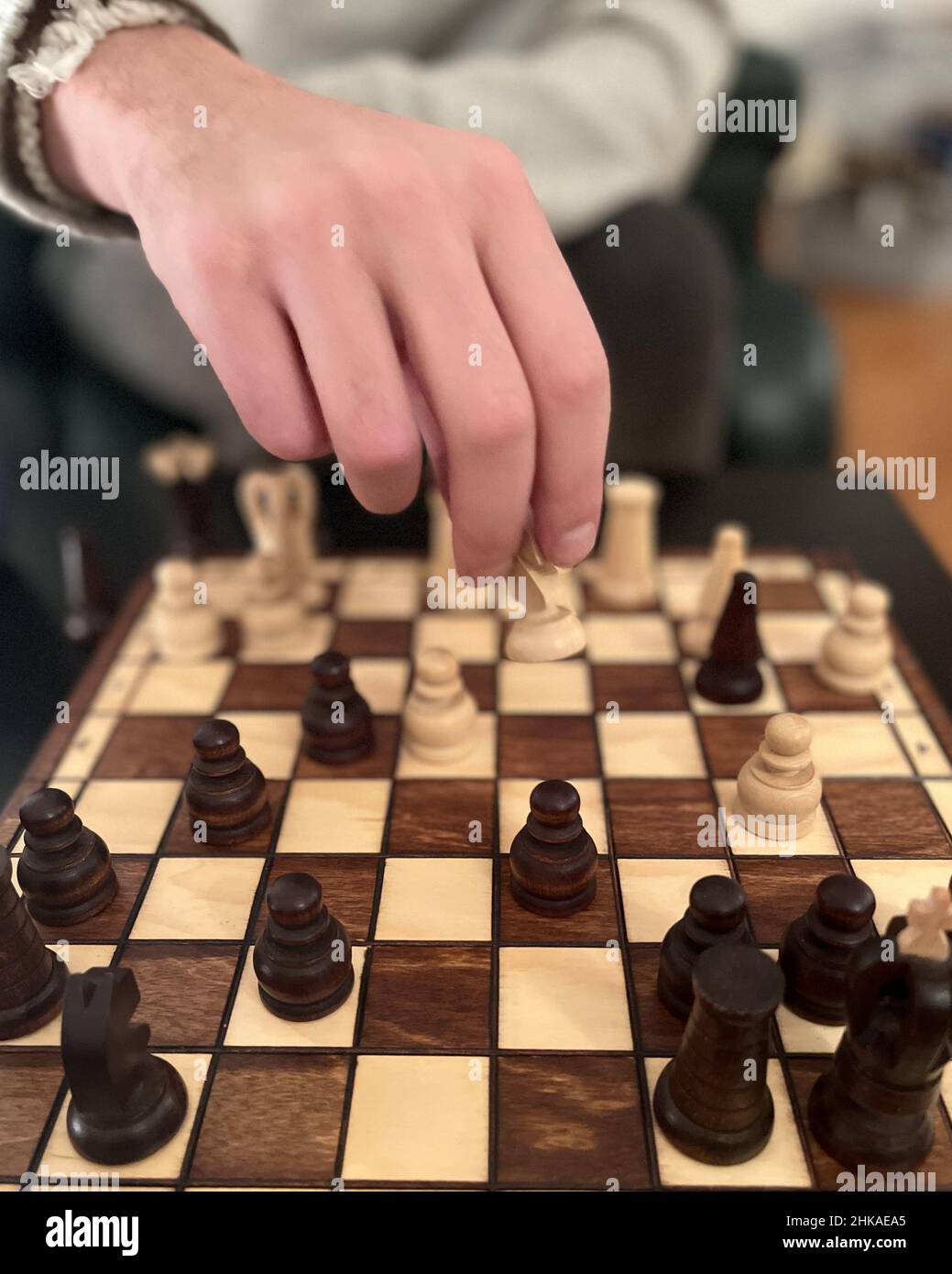 A person playing Chess Stock Photo - Alamy