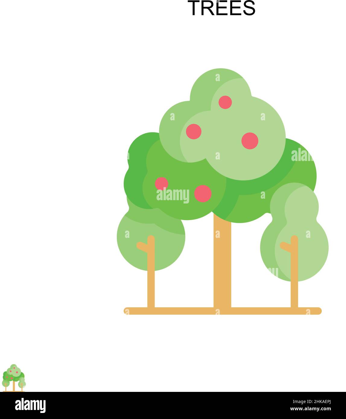 Trees Simple vector icon. Illustration symbol design template for web ...