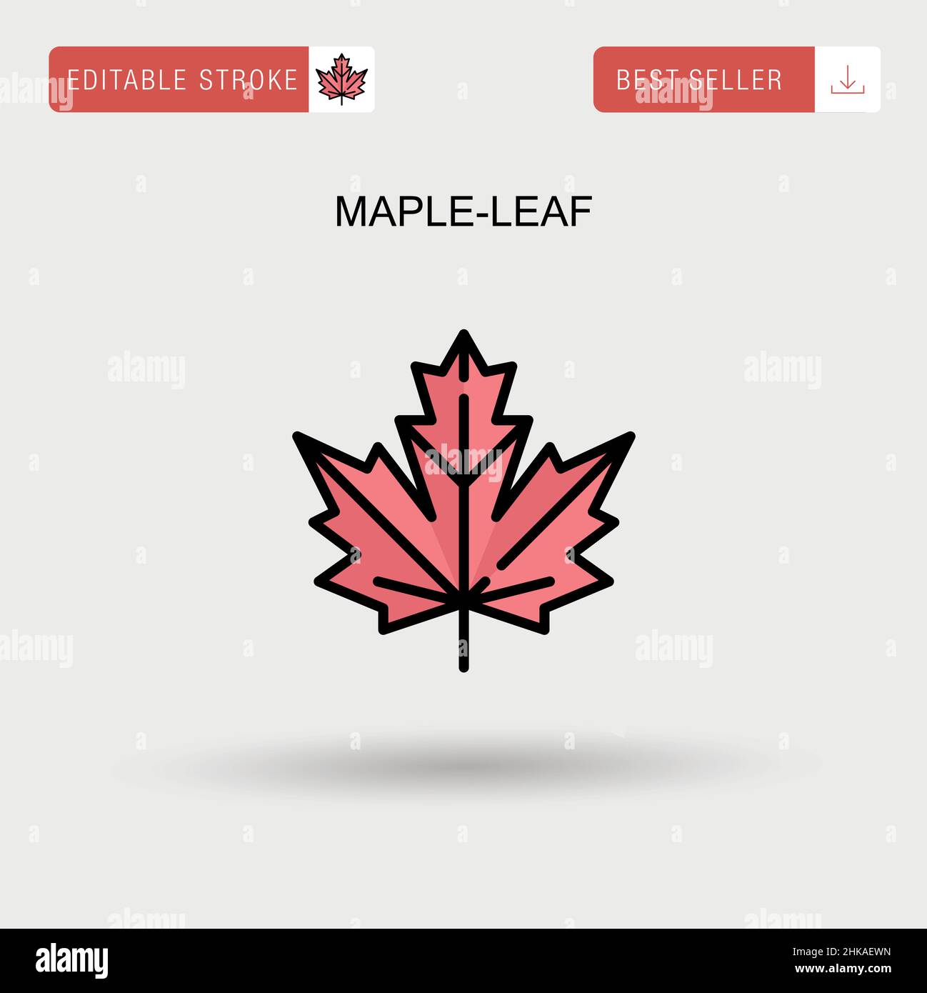 Maple-leaf Simple vector icon Stock Vector Image & Art - Alamy