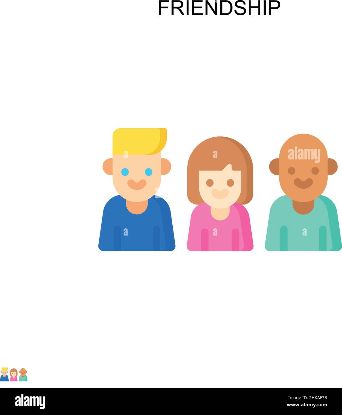 Friendship Simple vector icon. Illustration symbol design template for ...