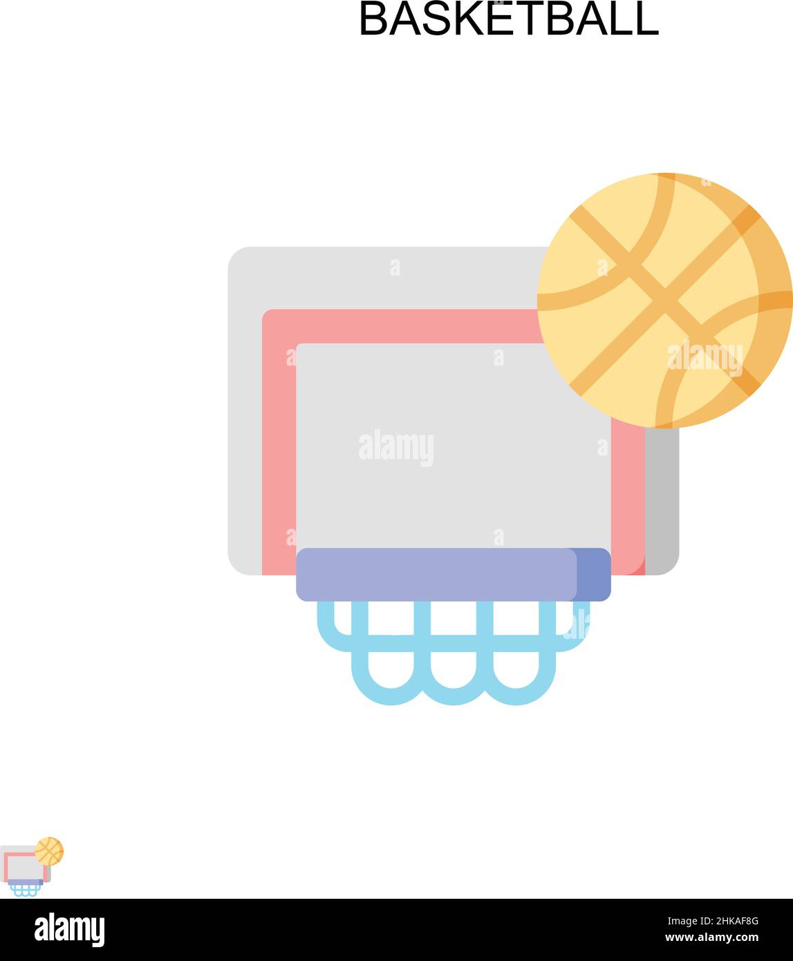 Basketball Simple vector icon. Illustration symbol design template for ...
