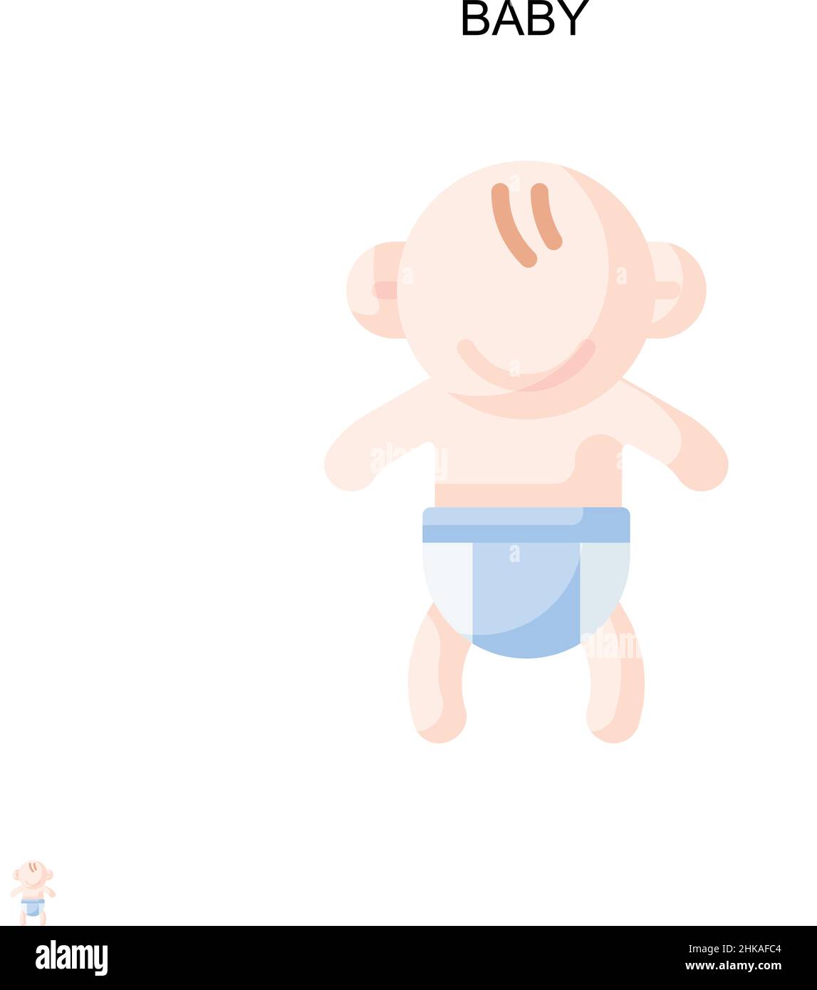 Baby Simple vector icon. Illustration symbol design template for web ...