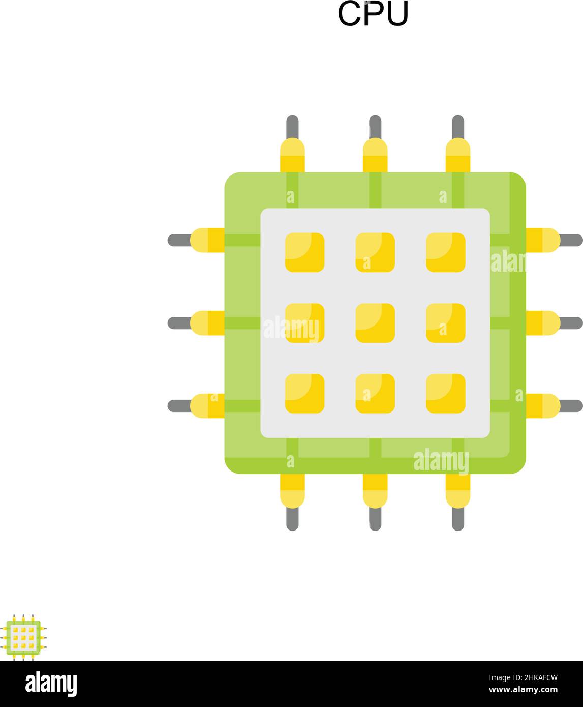 Cpu Simple vector icon. Illustration symbol design template for web ...