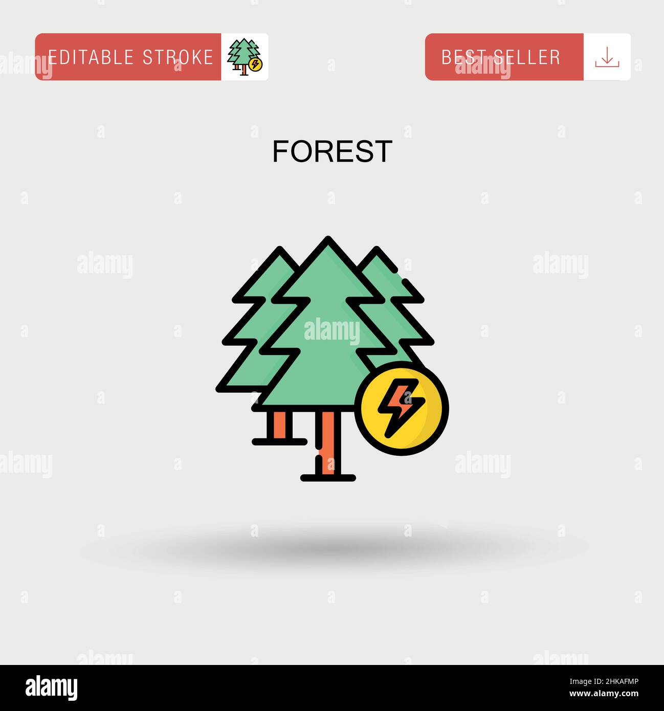 Forest Simple vector icon Stock Vector Image & Art - Alamy