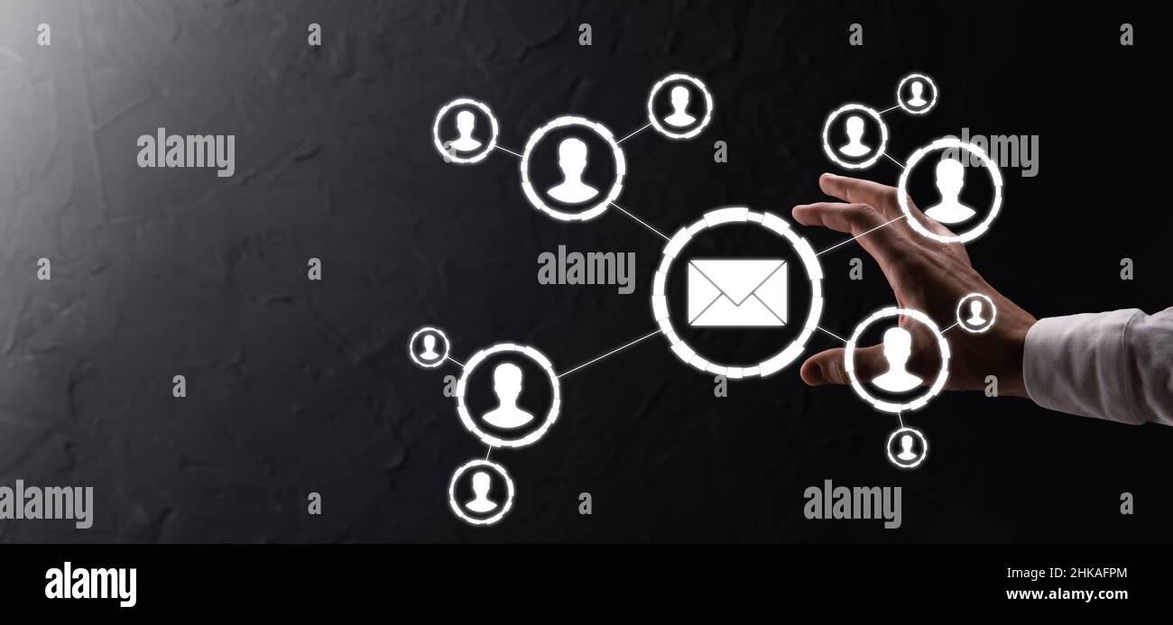Email and user icon,sign,symbol marketing or newsletter concept ...