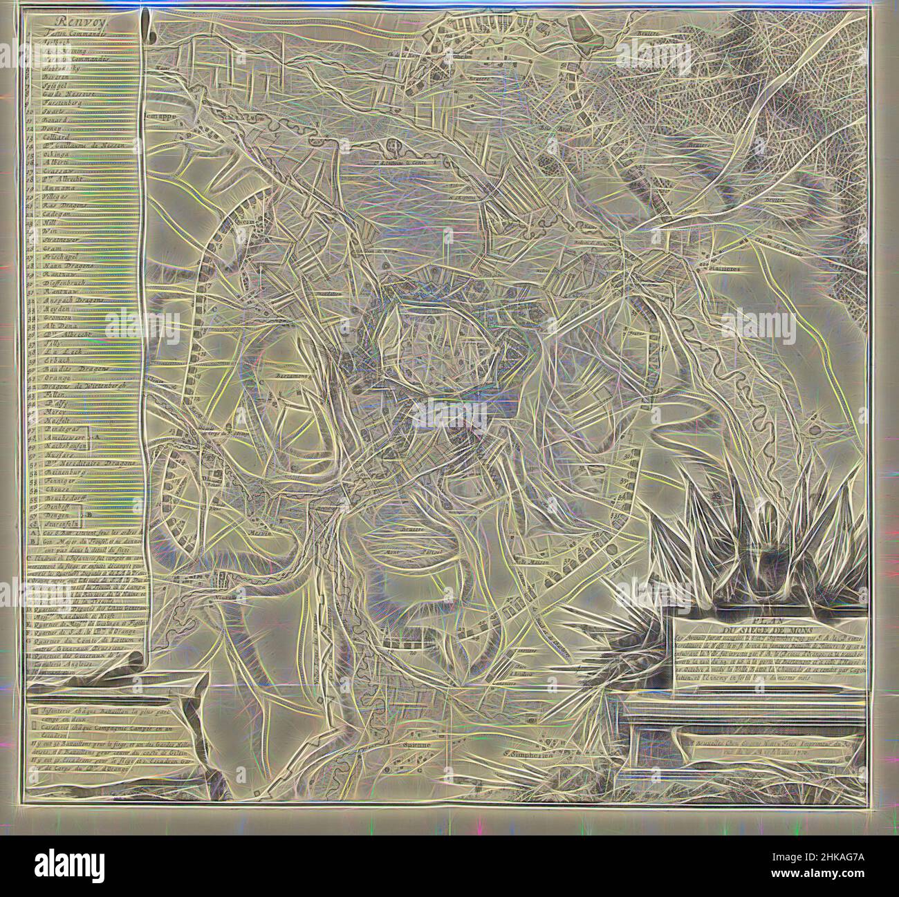 Inspired by Siege of Mons, 1709, Plan du siege de Mons, Map of the ...