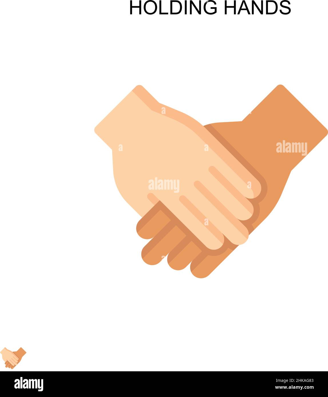 Holding Hands Simple vector icon. Illustration symbol design template ...
