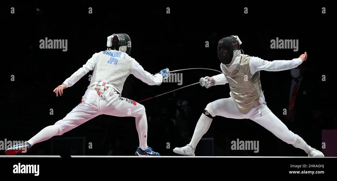 JULY 26th, 2021 - CHIBA, JAPAN: Takahiro Shikine of Japan (left) and ...
