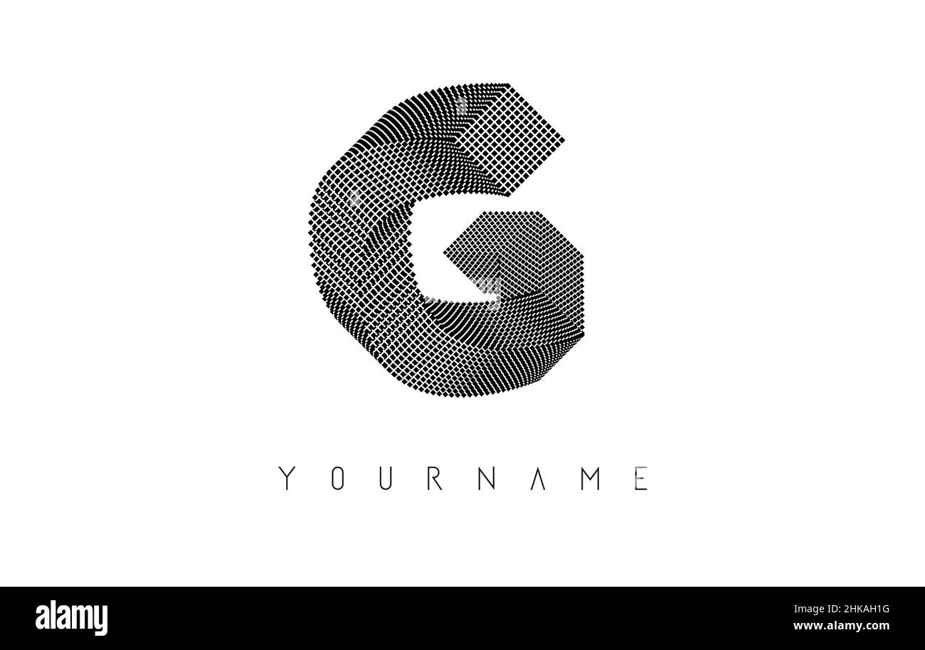 Letter G Logo with geometric 3d shape. Geometric vector illustration ...
