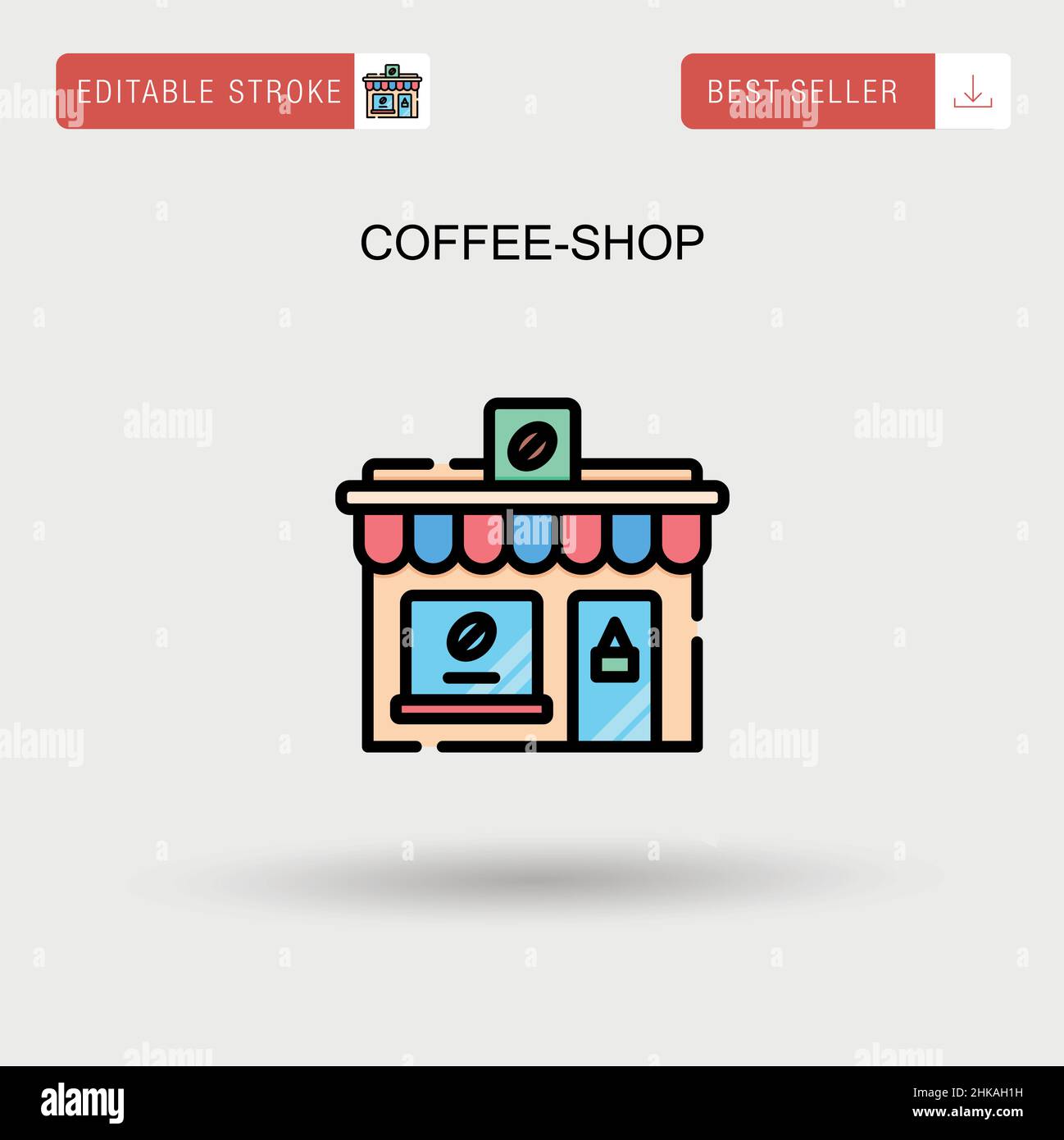 Coffee-shop Simple vector icon Stock Vector Image & Art - Alamy
