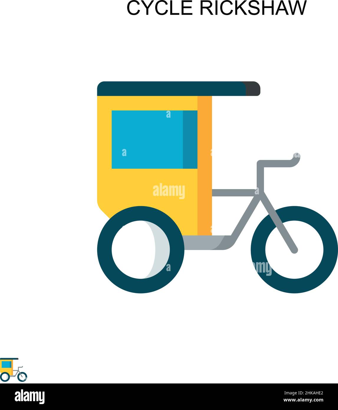 Cycle rickshaw Simple vector icon. Illustration symbol design template ...