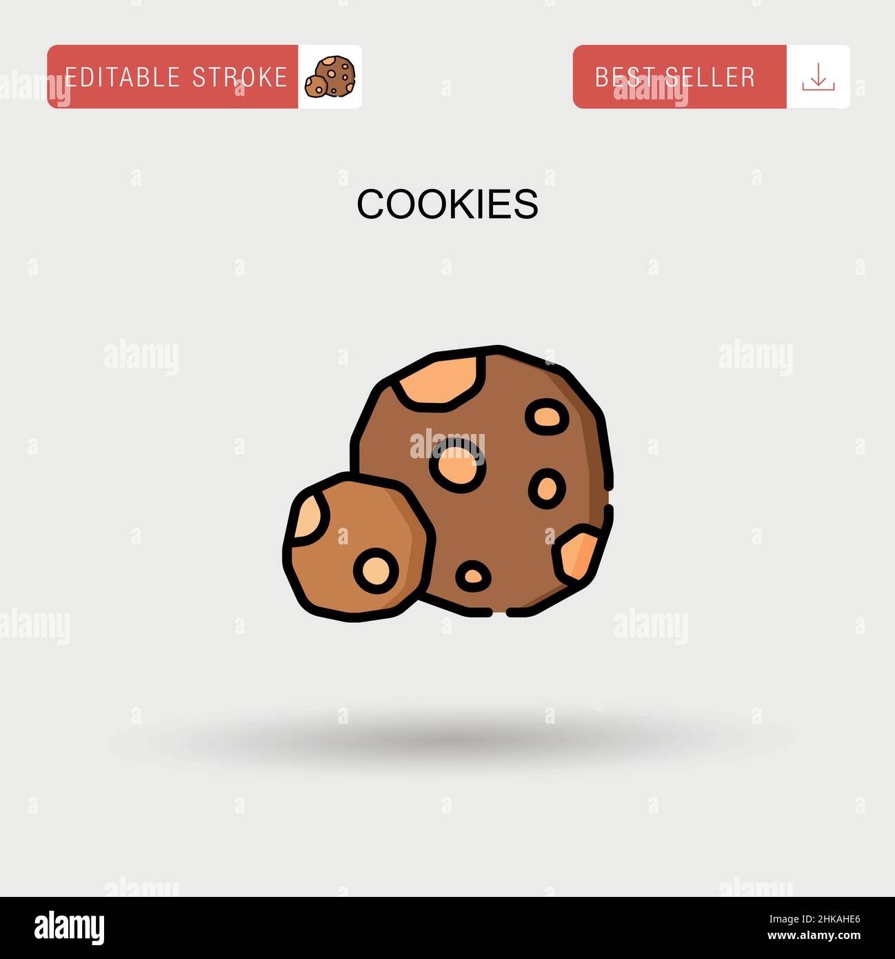 Cocoa cookies Stock Vector Images - Alamy