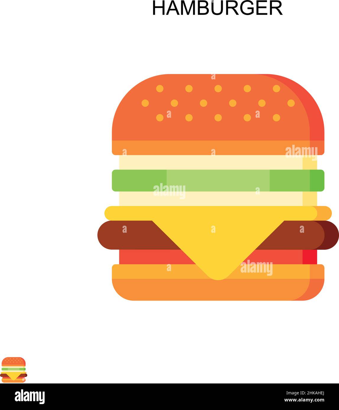 Hamburger Simple vector icon. Illustration symbol design template for ...