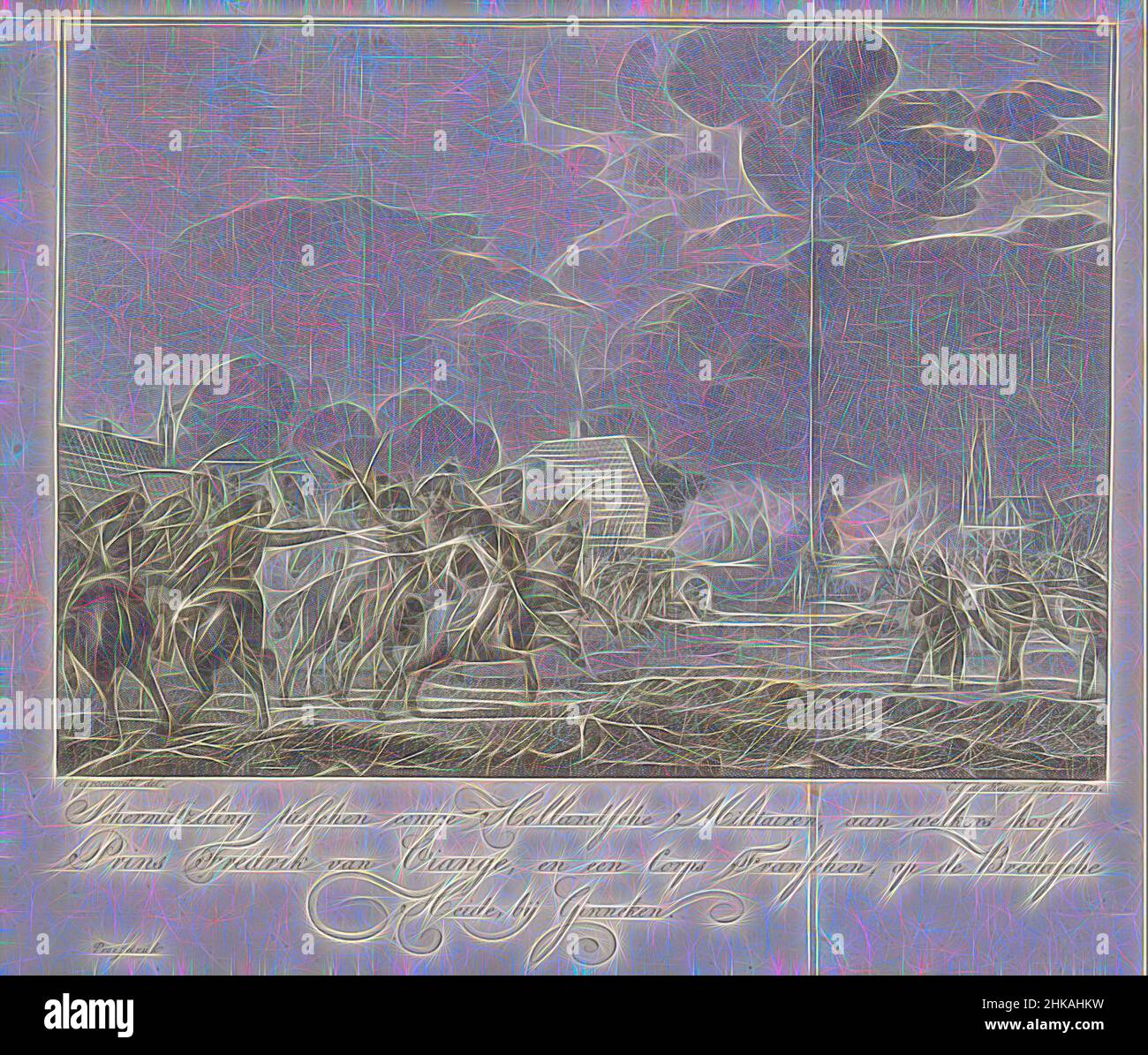 Inspired by Fight near Ginneken, 1793, Schermutzeling tusschen eenige ...