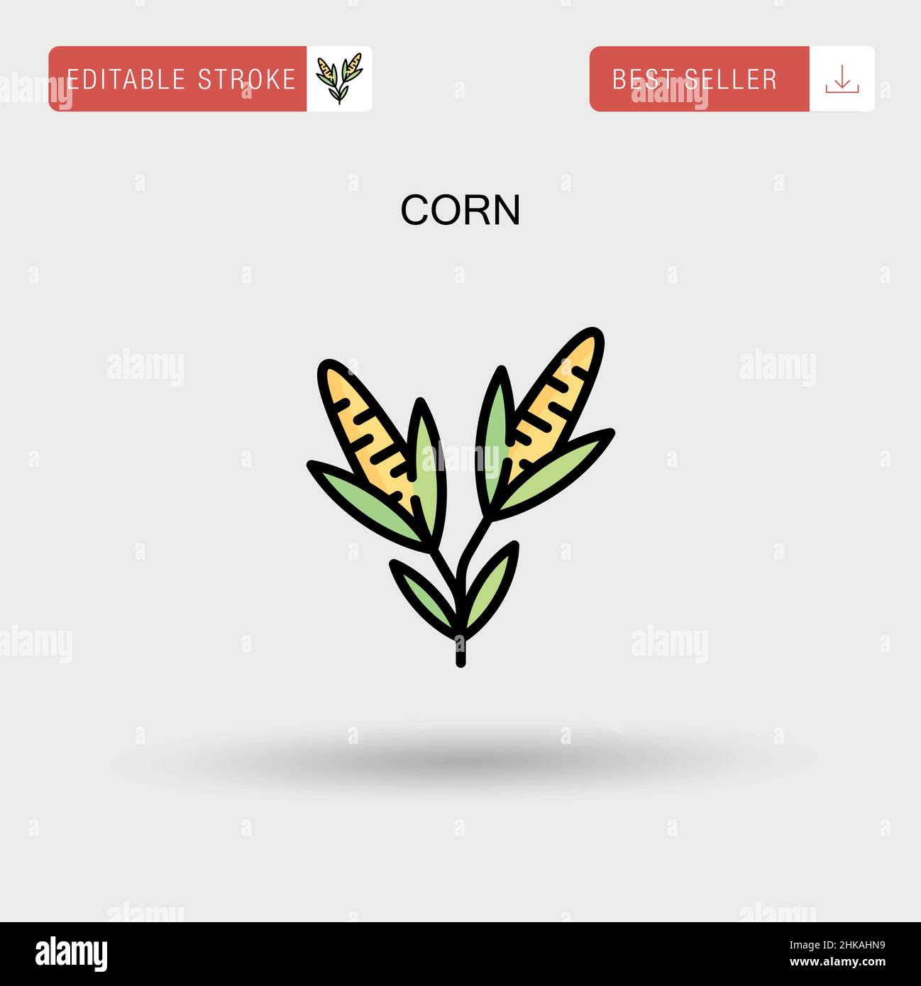 Corn Simple vector icon Stock Vector Image & Art - Alamy