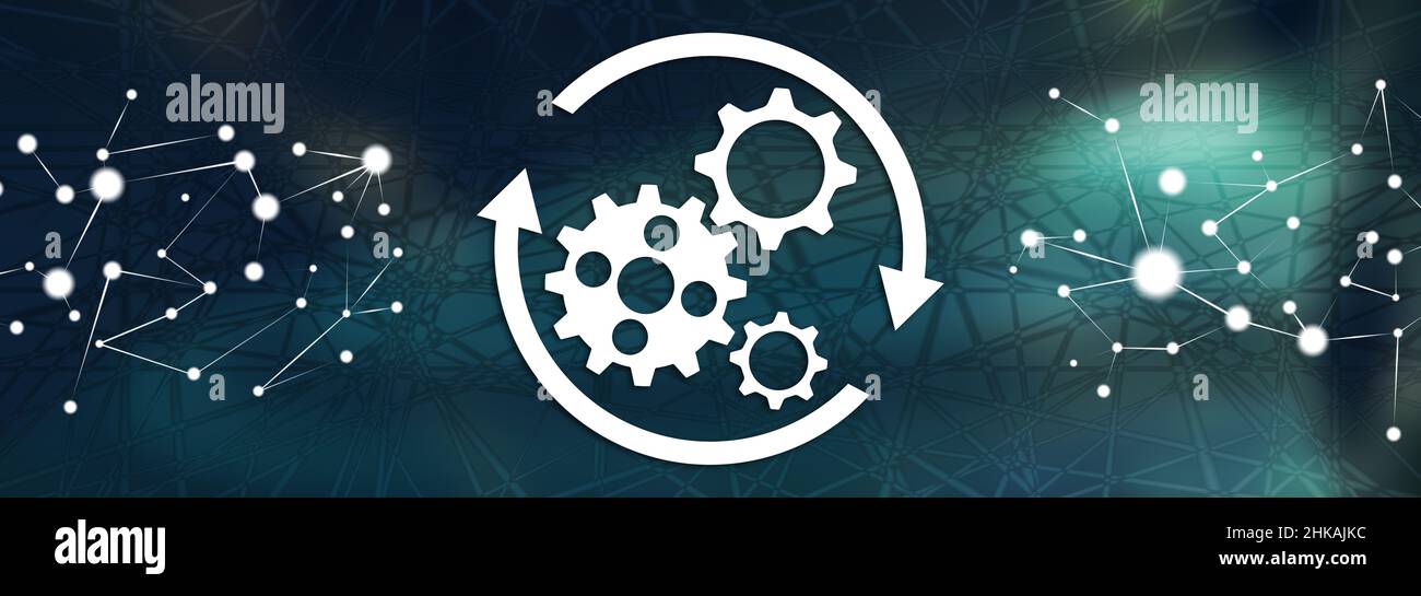 Illustration of an automation concept Stock Photo - Alamy