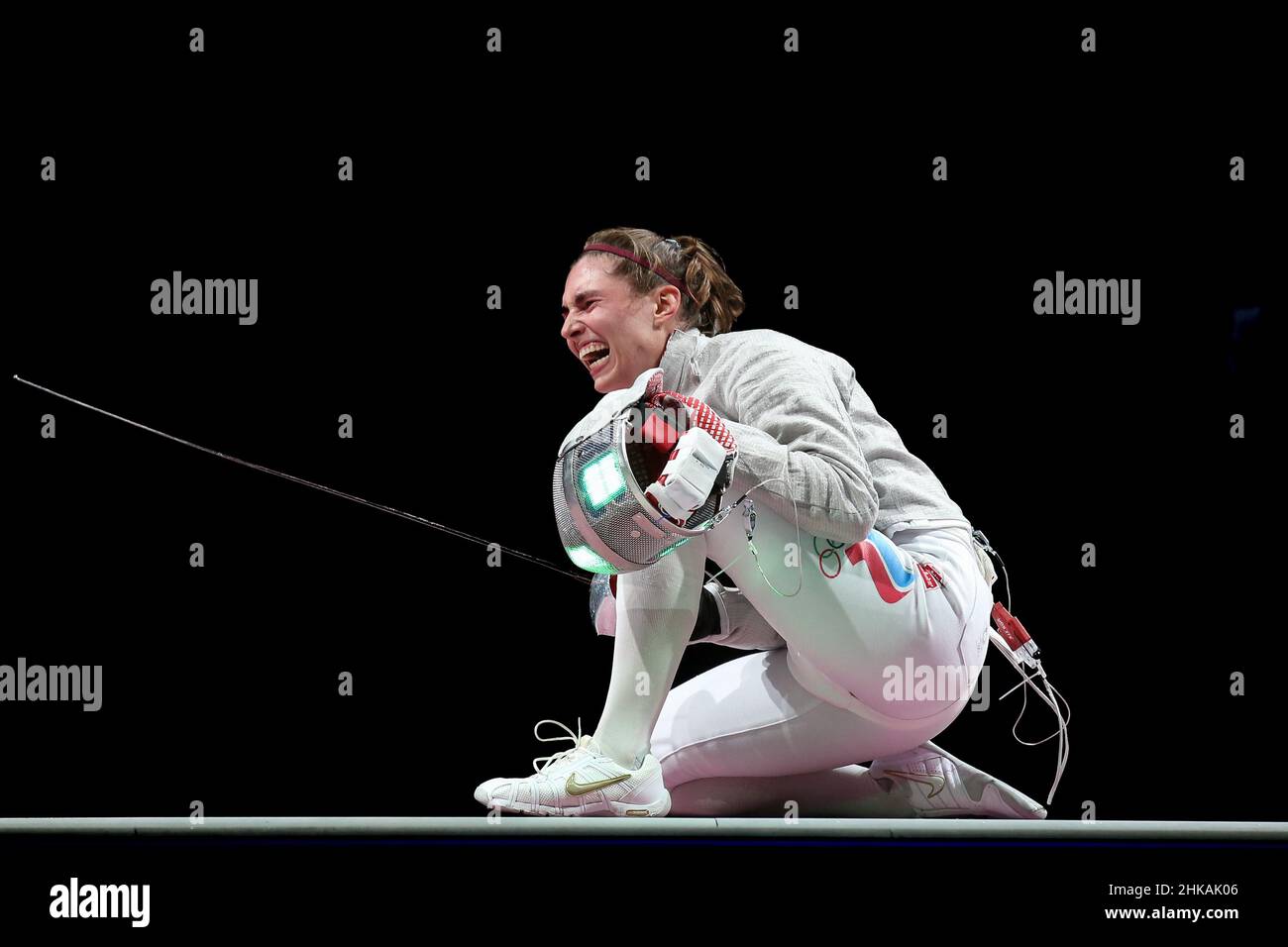 JULY 26th, 2021 - CHIBA, JAPAN: Sofia Pozdniakova of the ROC reacts to ...
