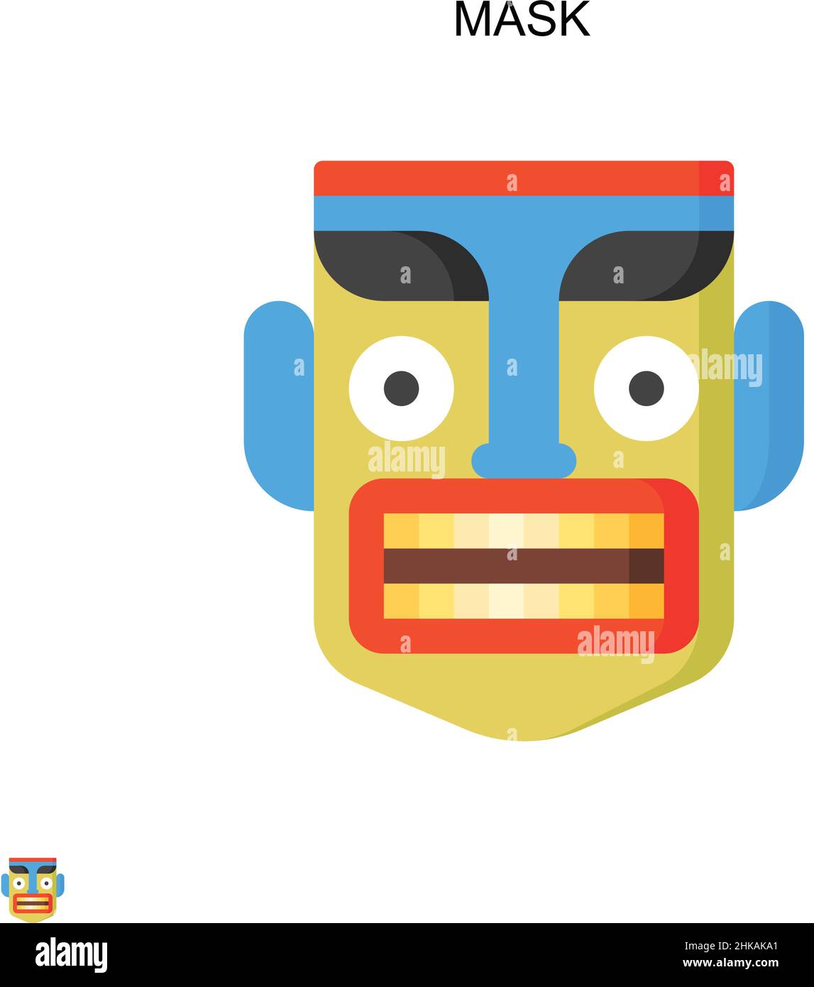 Mask Simple vector icon. Illustration symbol design template for web ...