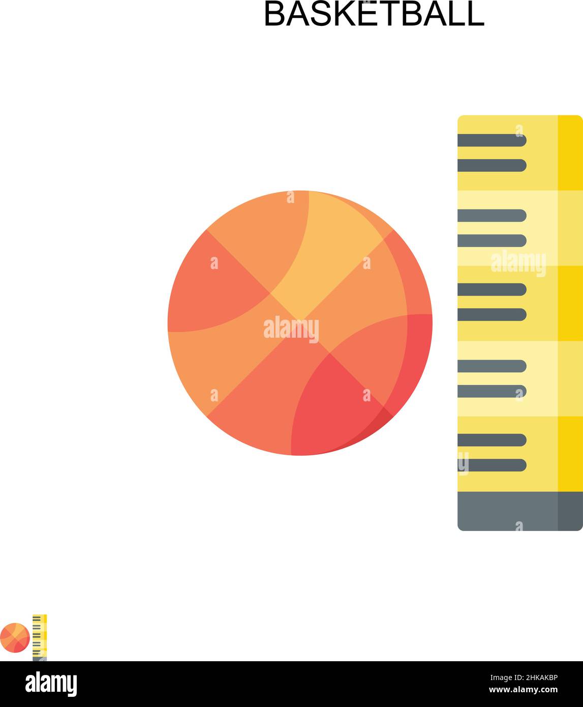 Basketball Simple vector icon. Illustration symbol design template for ...