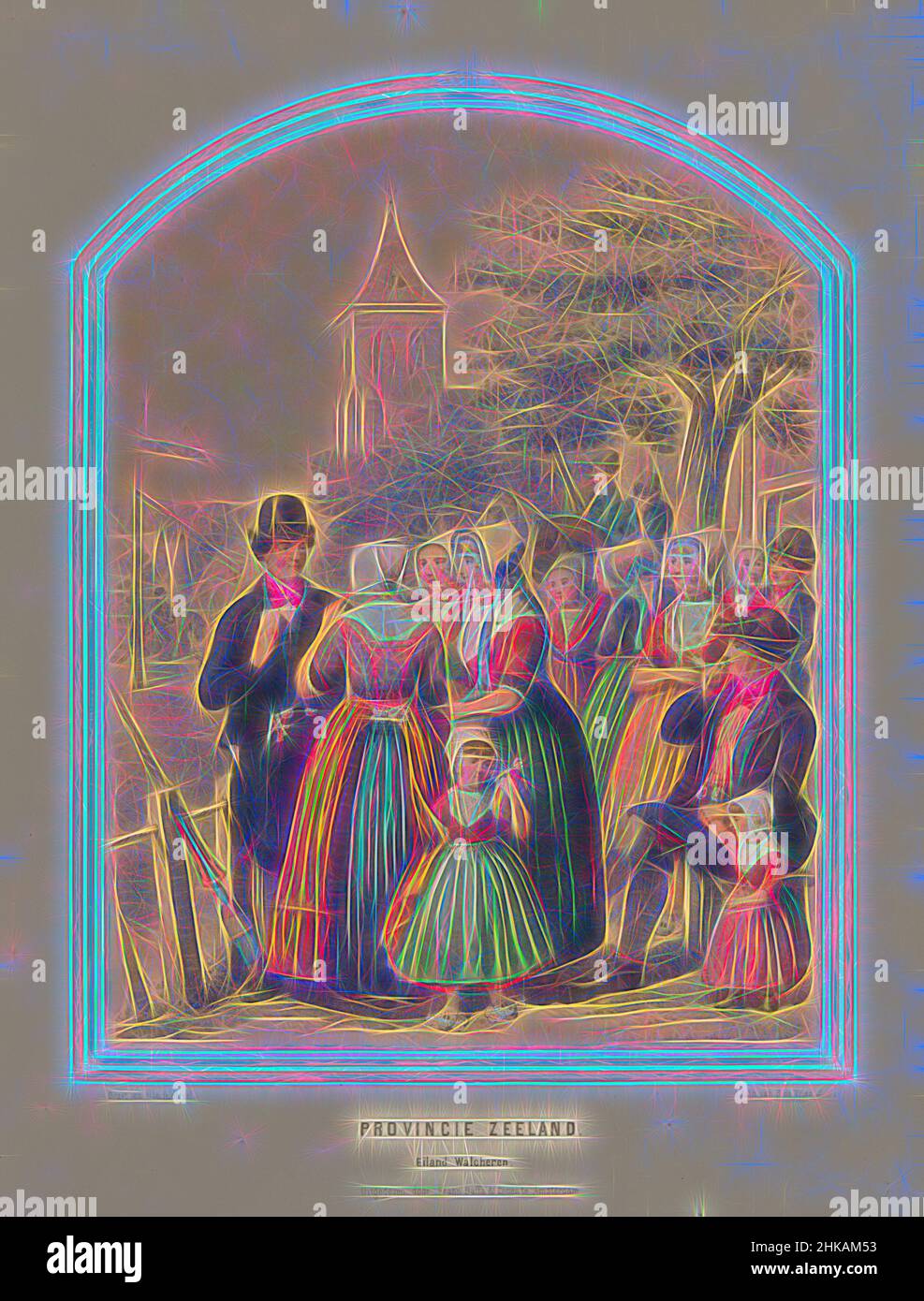 Inspired by Costume of the island of Walcheren in Zeeland, 1857 ...