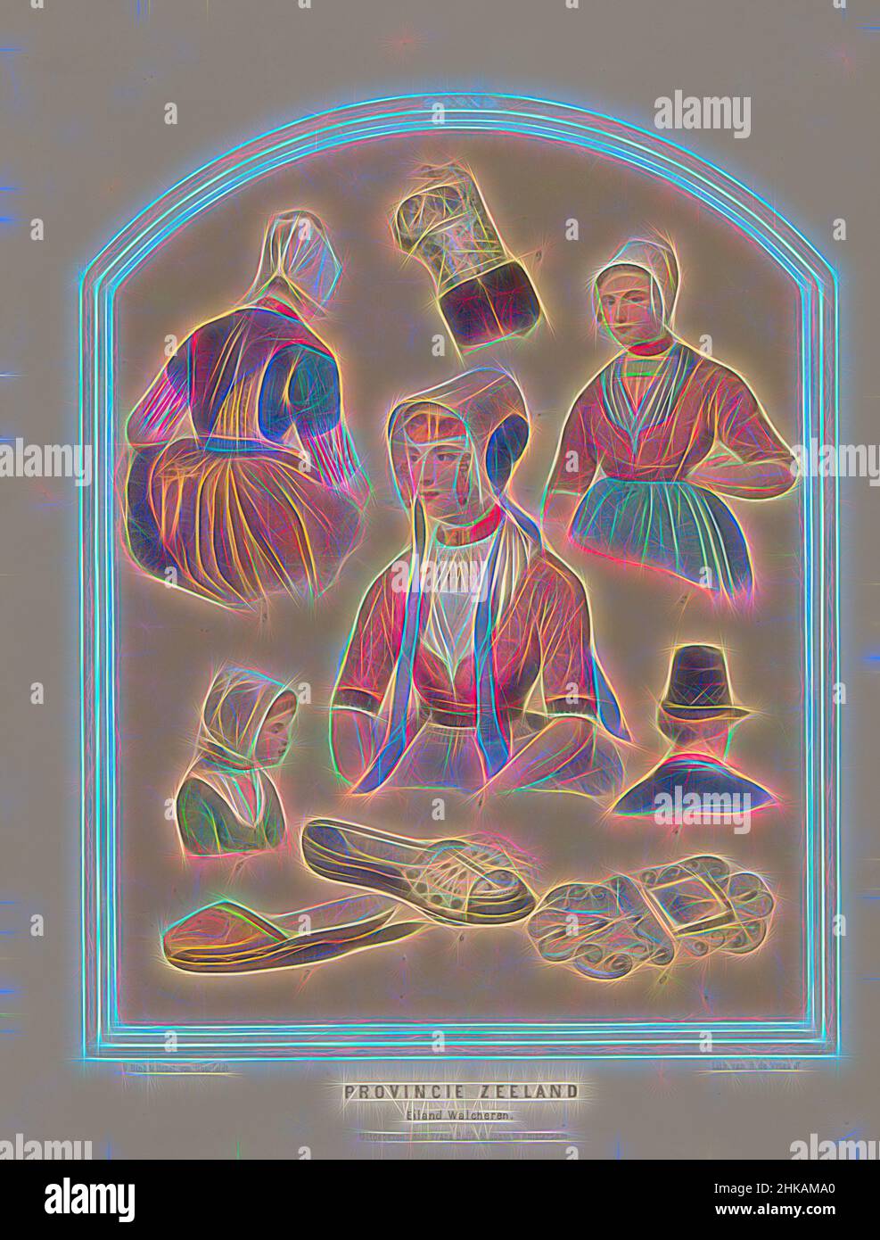 Inspired by Costume of island of Walcheren in Zeeland, 1857, Province ...