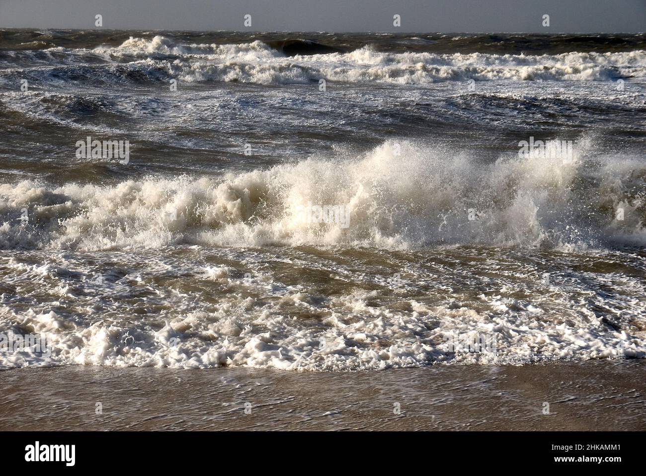 The surf on the western beach of Sylt during storm surge Nadia Stock ...