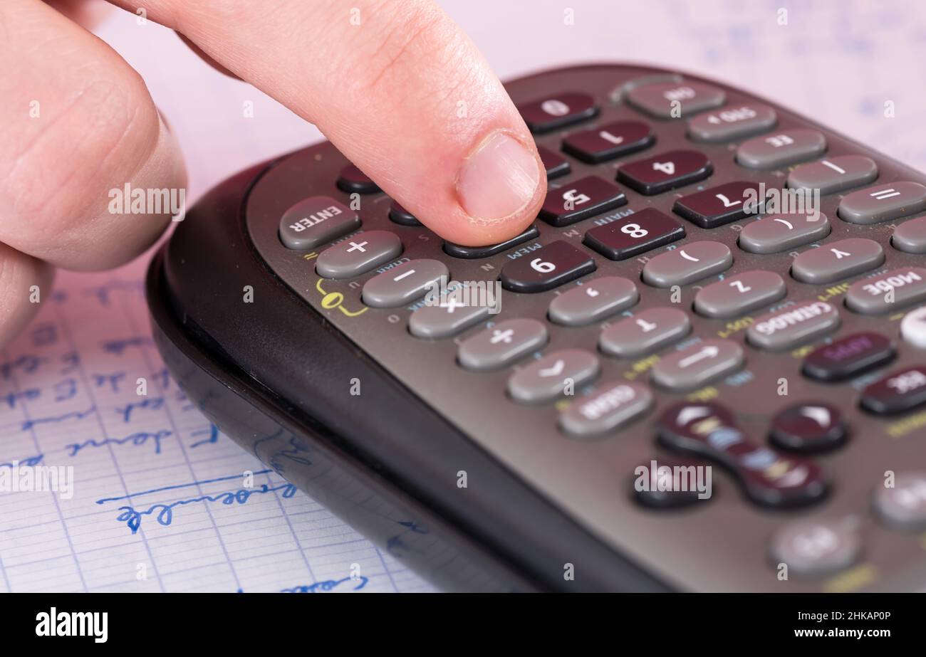 Calculation hand keyboard finger hi-res stock photography and images ...