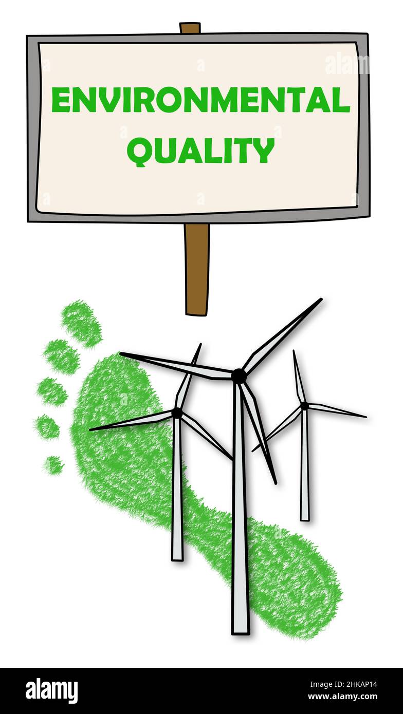 Environmental quality concept drawn on a white background Stock Photo ...