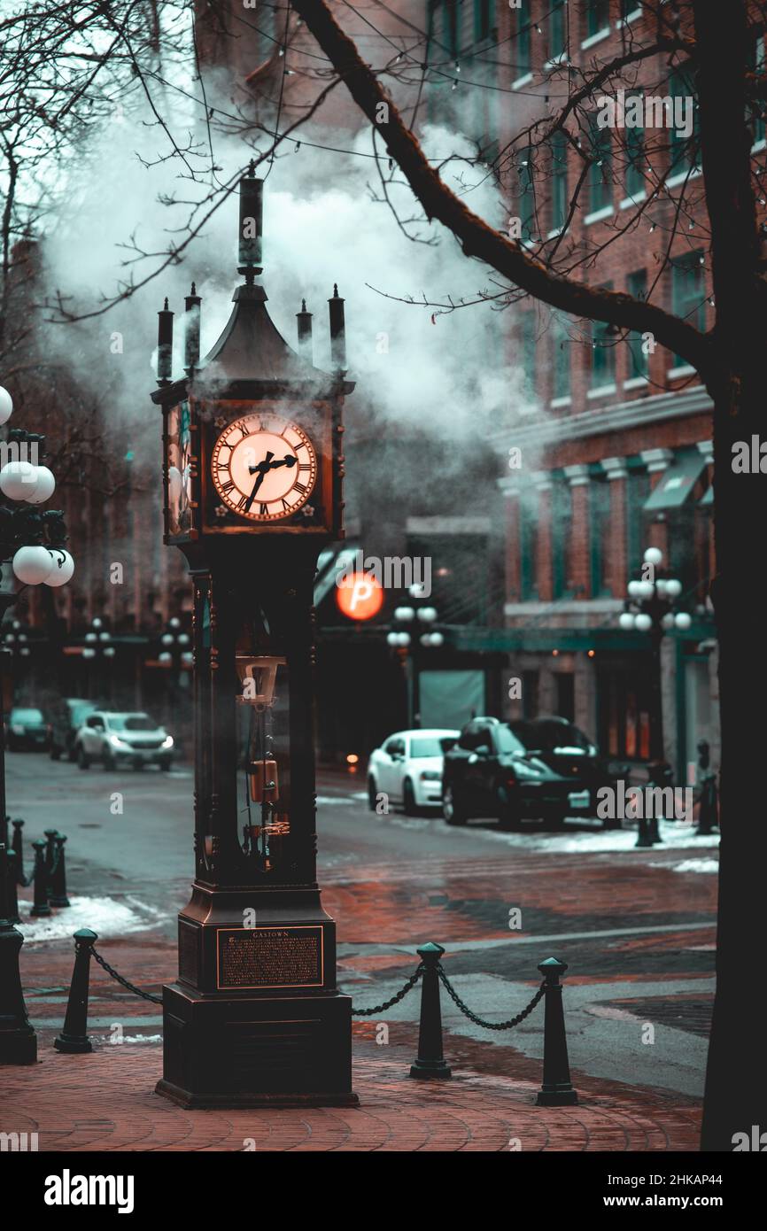 Old steam powered clock hi-res stock photography and images - Alamy