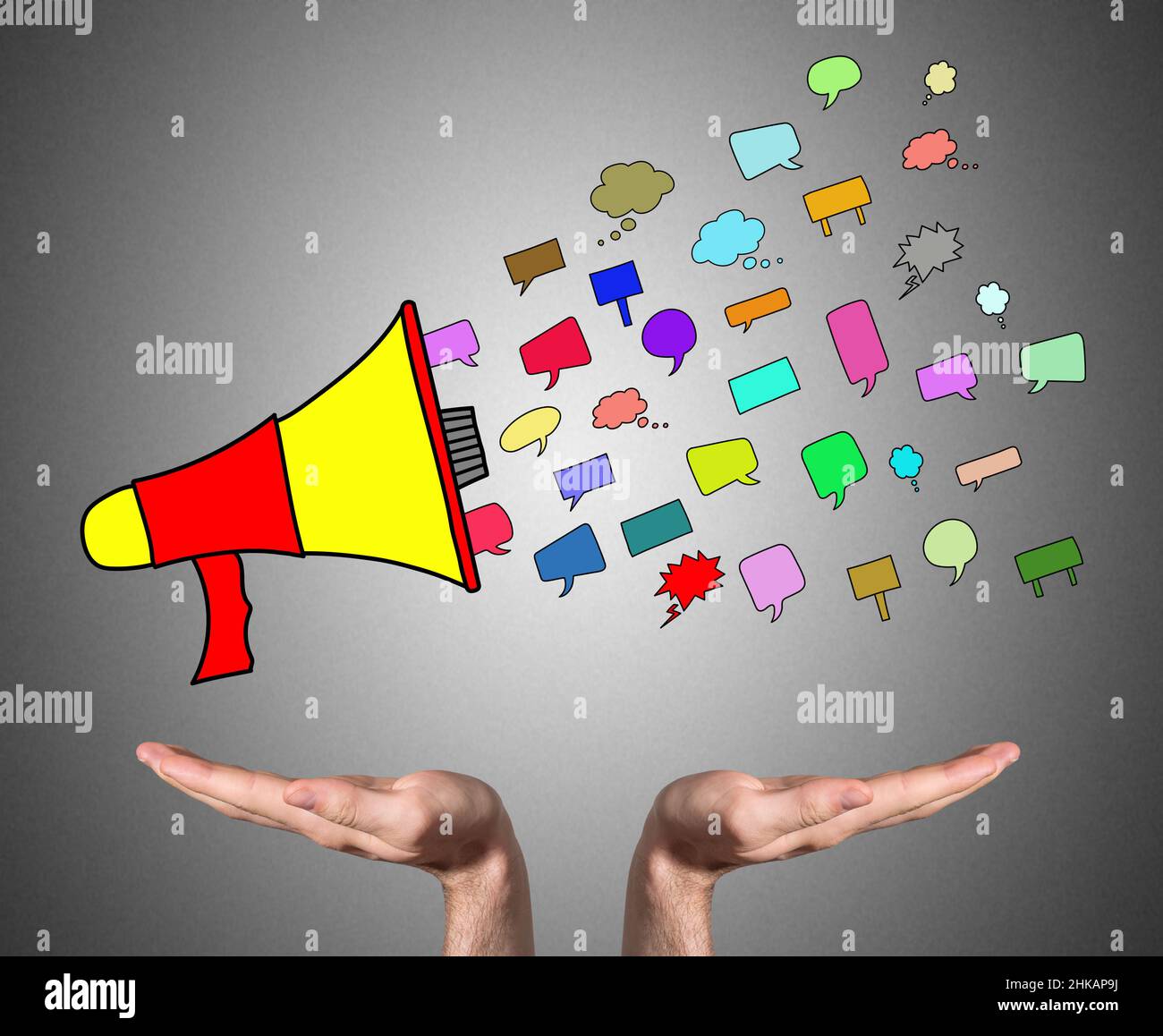 Open hands sustaining communication concept Stock Photo - Alamy