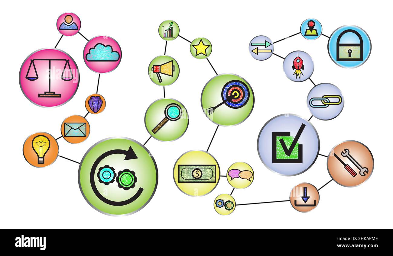 Illustration of a business connection concept Stock Photo - Alamy