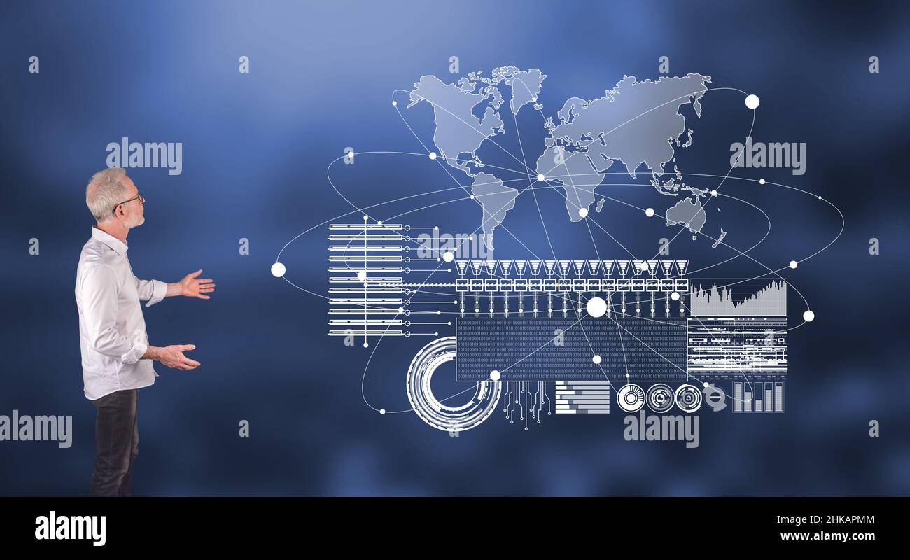 Digital globe futuristic interface design hi-res stock photography and ...