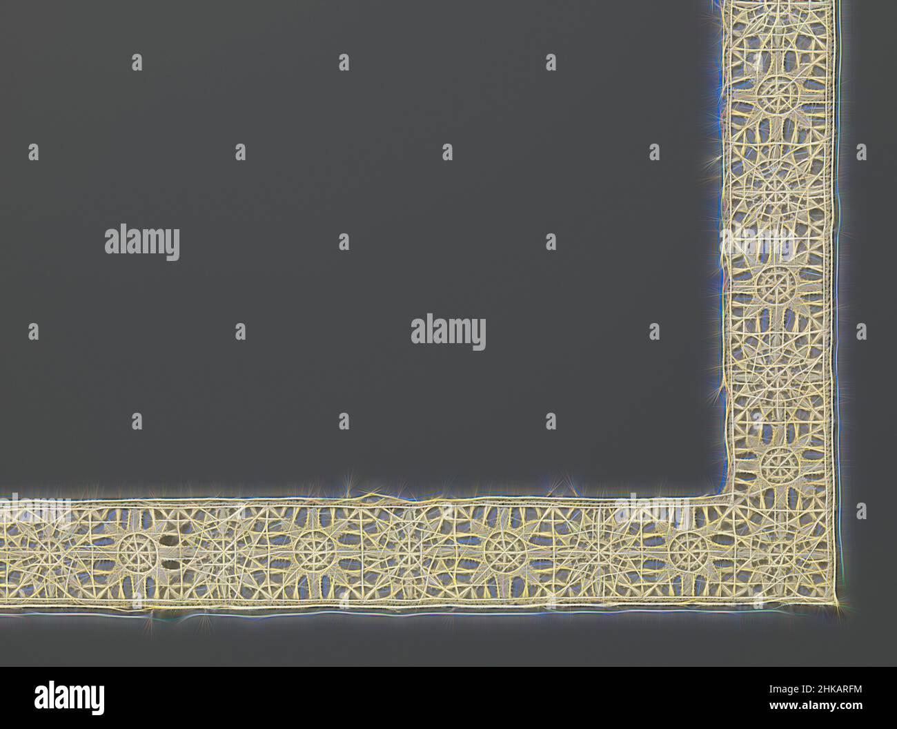 Elongated u shaped interlacing needlepoint lace hi-res stock ...