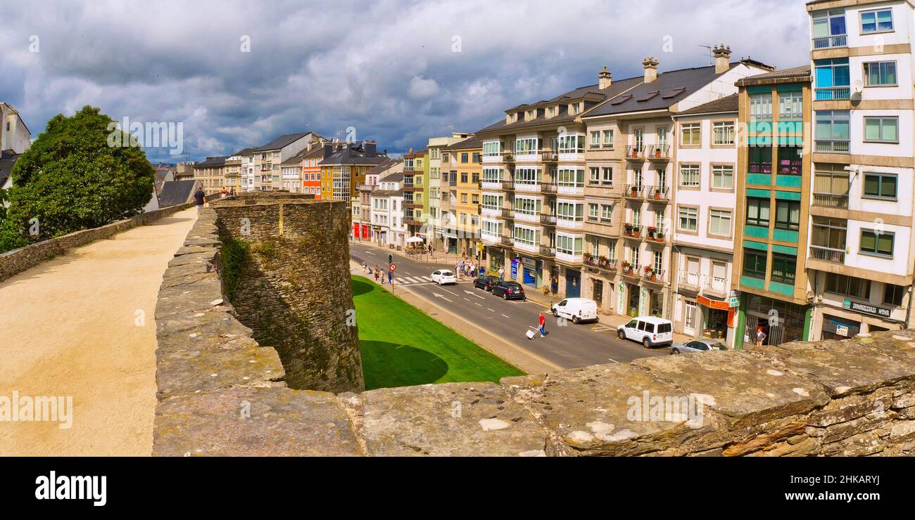 Roman City Walls of Lugo, UNESCO World Heritage Site, Tipycal ...