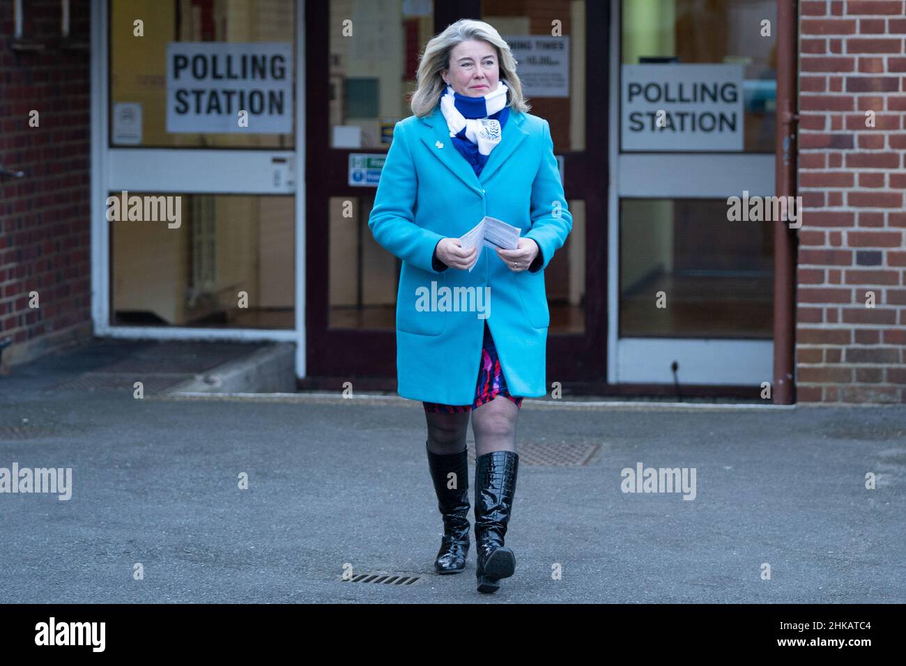 Conservative candidate Anna Firth leaves Highlands Methodist Church ...