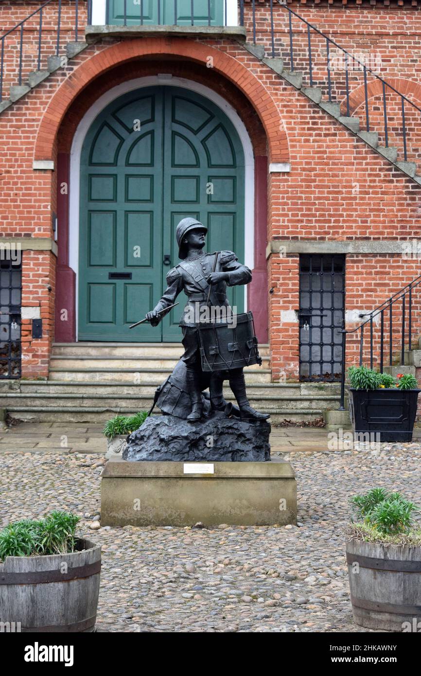 Little drummer boy statue, by Arnold, Earl of Albemarle, Shire Hall ...