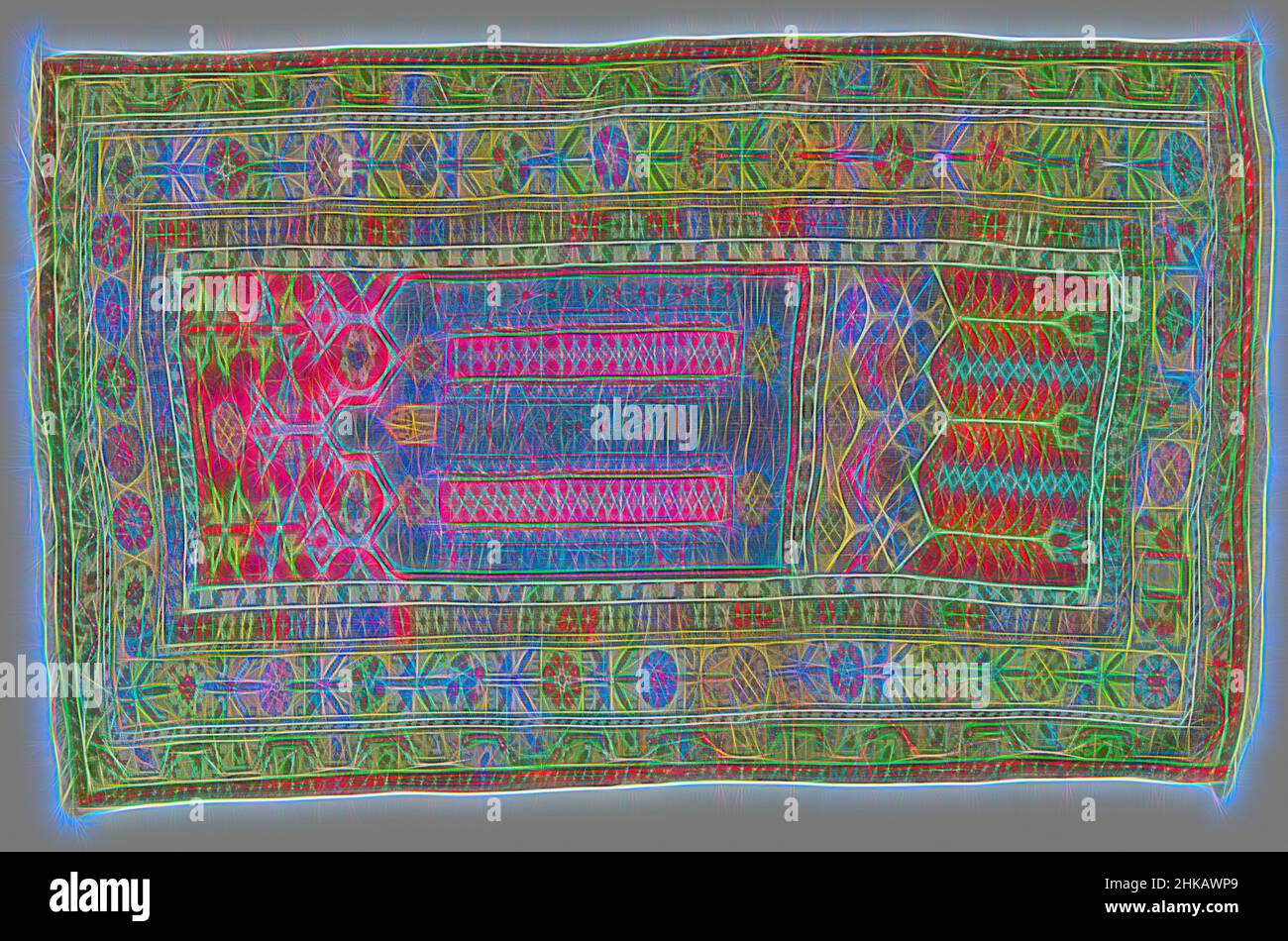 Inspired by Prayer rug, so-called column prayer rug, with lower panel ...