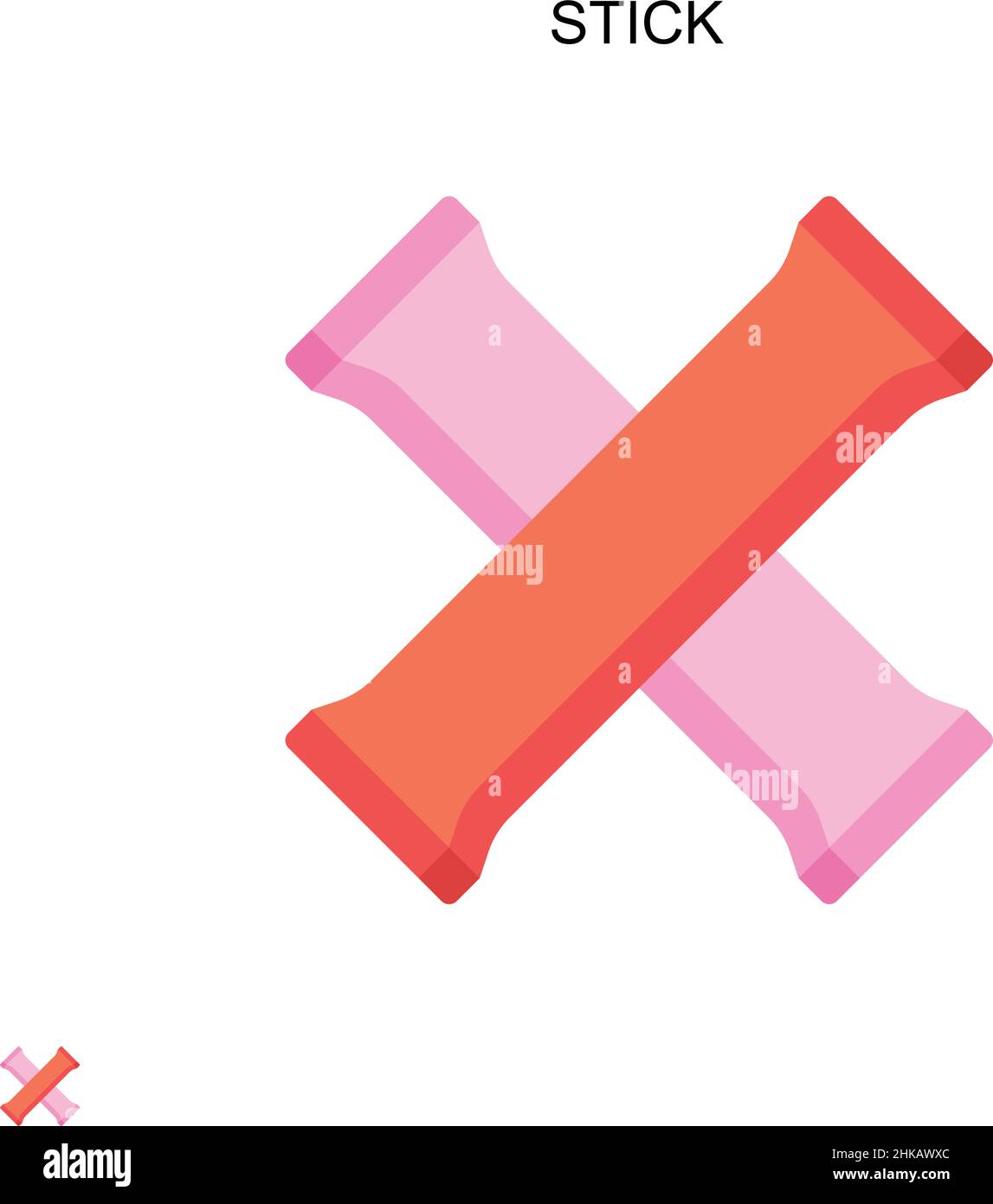 Stick Simple vector icon. Illustration symbol design template for web ...