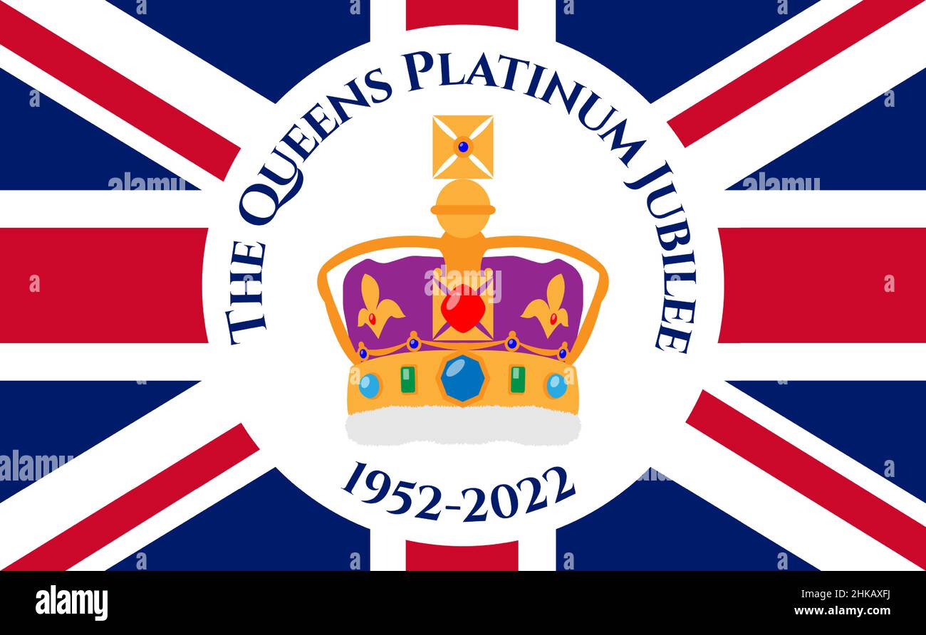 The Queen's Platinum Jubilee celebration background with imperiak crown ...