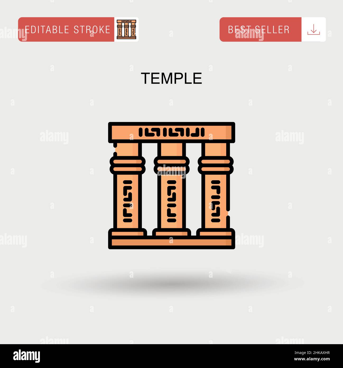 Temple Simple vector icon Stock Vector Image & Art - Alamy