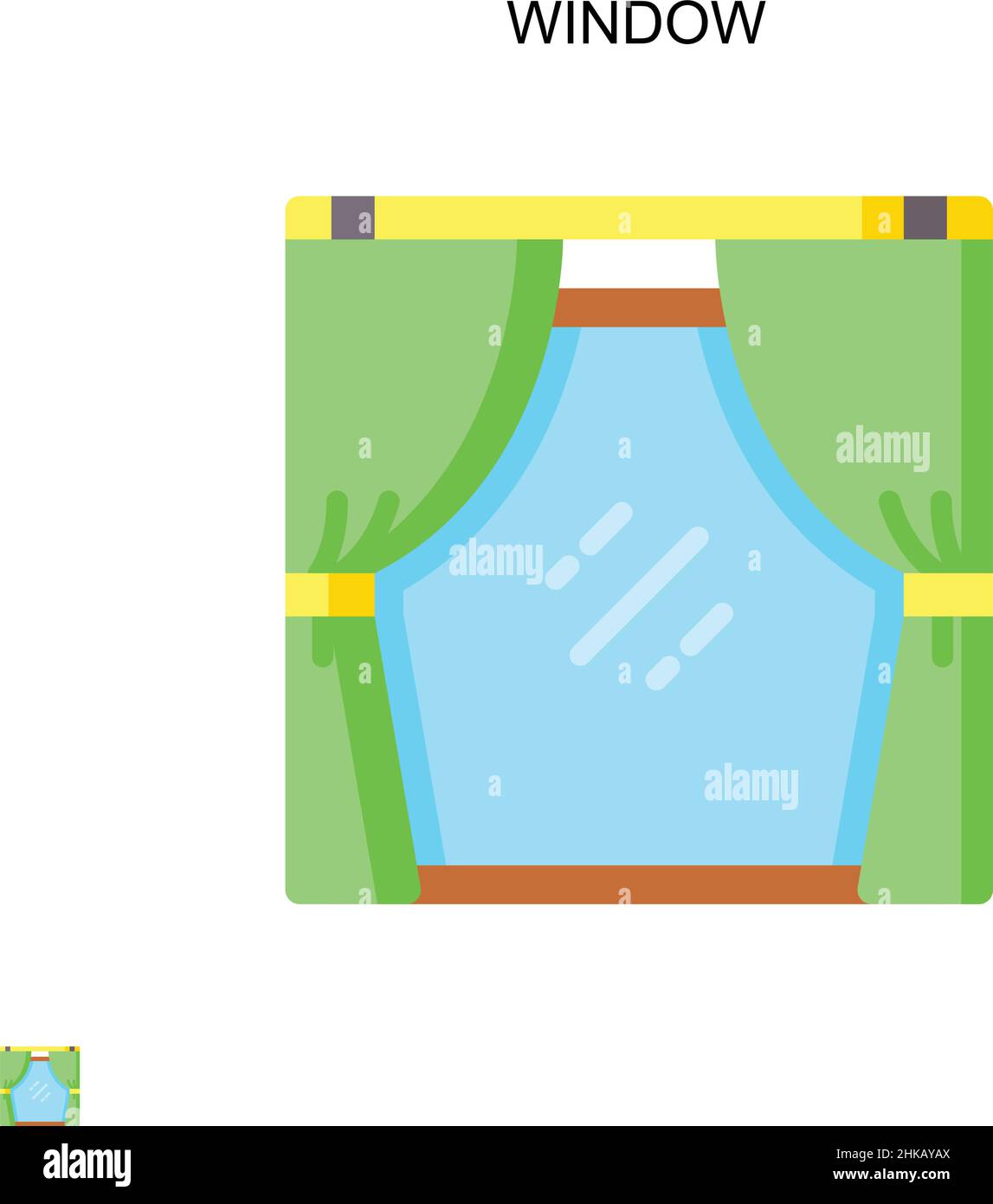 Window Simple vector icon. Illustration symbol design template for web ...