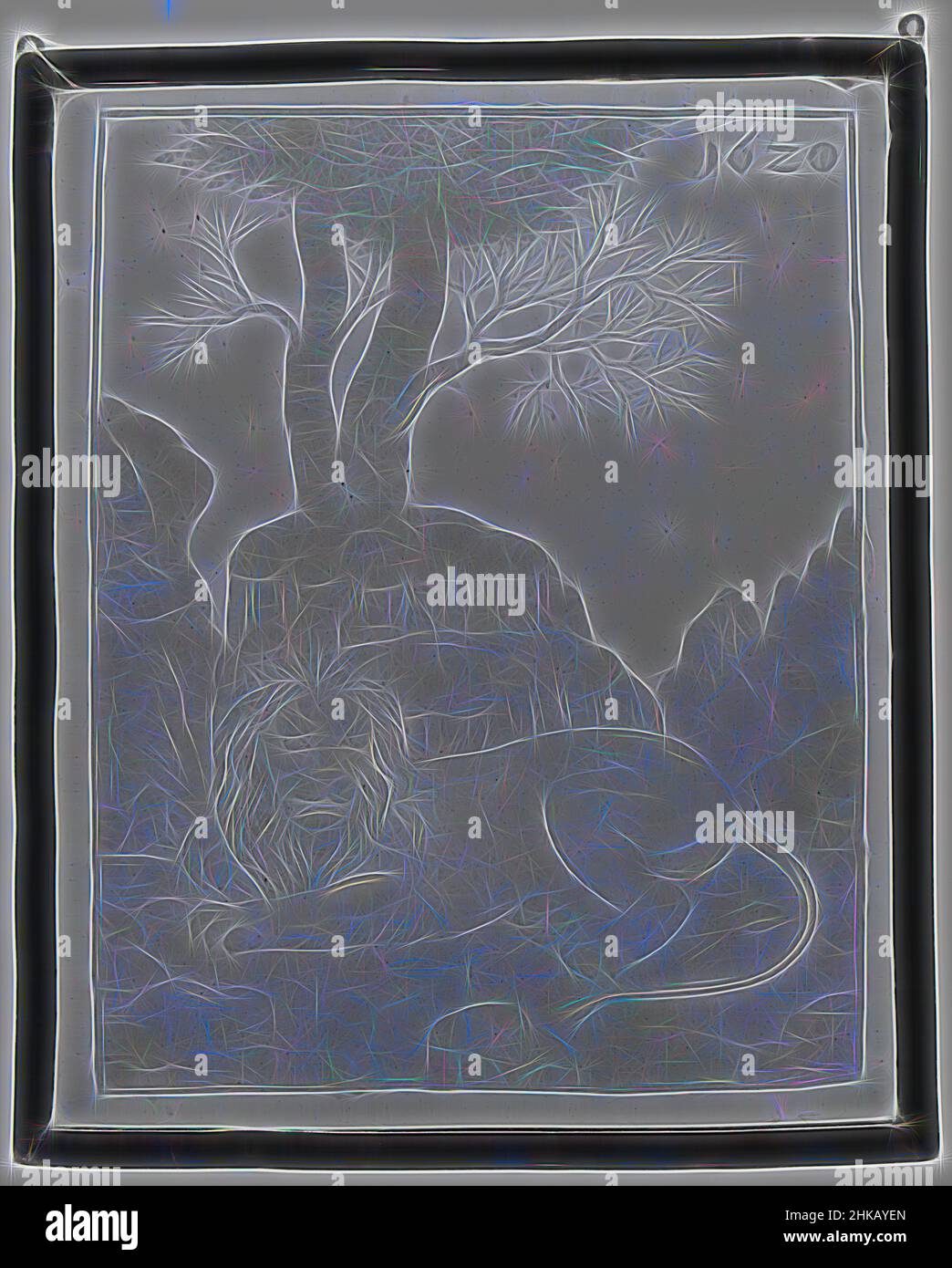 Inspired by Glass pane with a lion at the foot of a tree, Pane with a ...