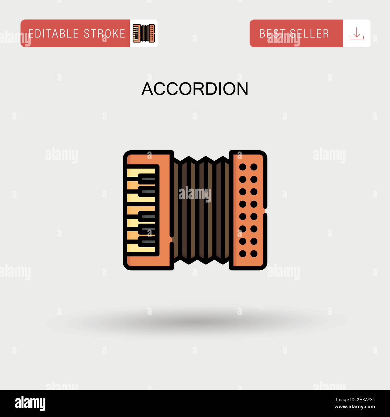Piano accordion closeup Stock Vector Images - Alamy