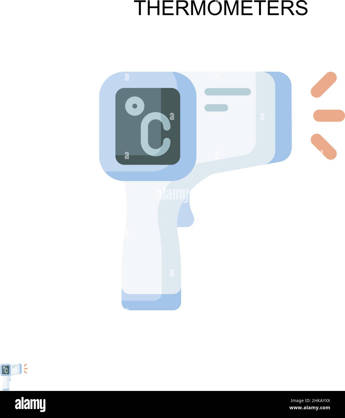 Thermometers Simple vector icon. Illustration symbol design template ...