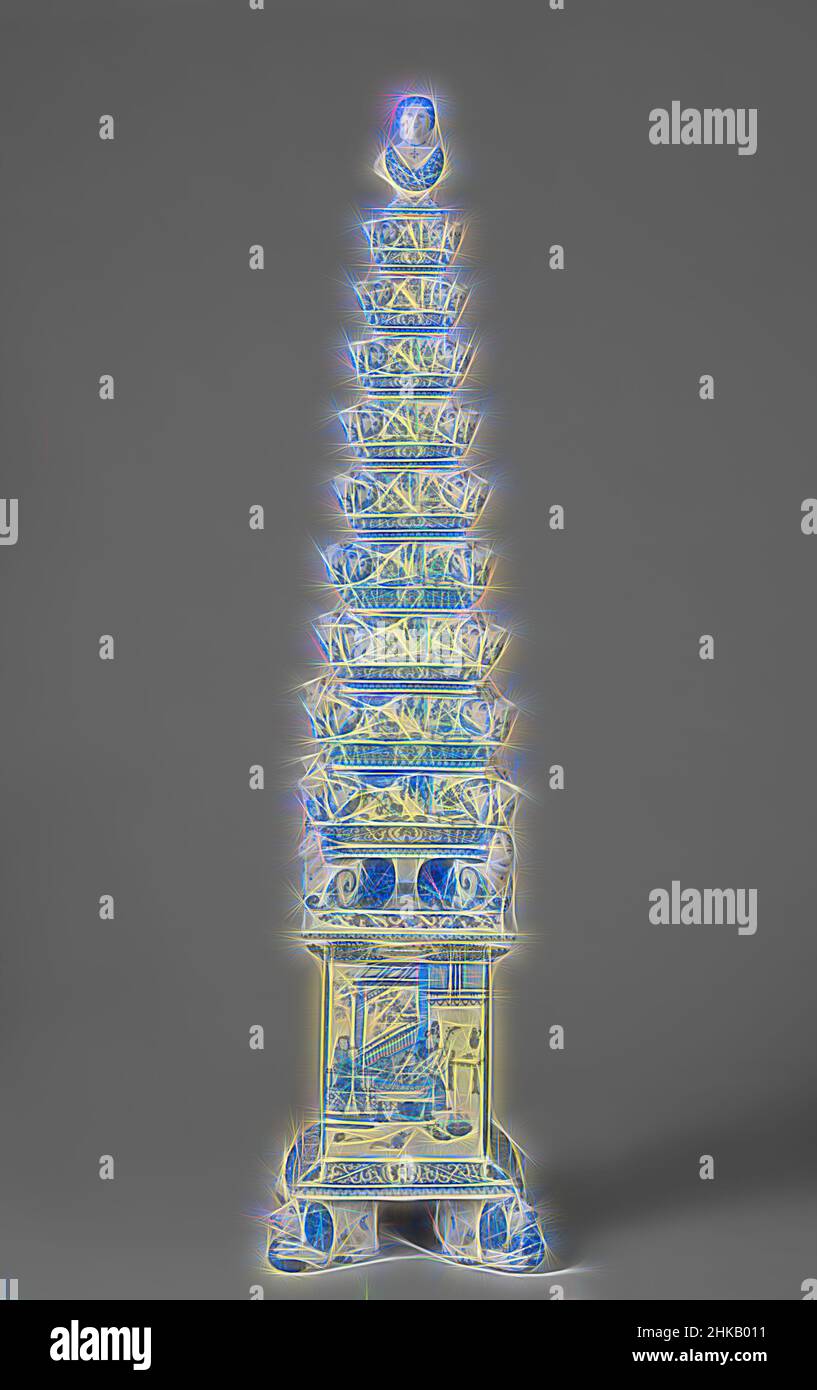 Inspired by Flower pyramid, Segment of flower pyramid of faience ...