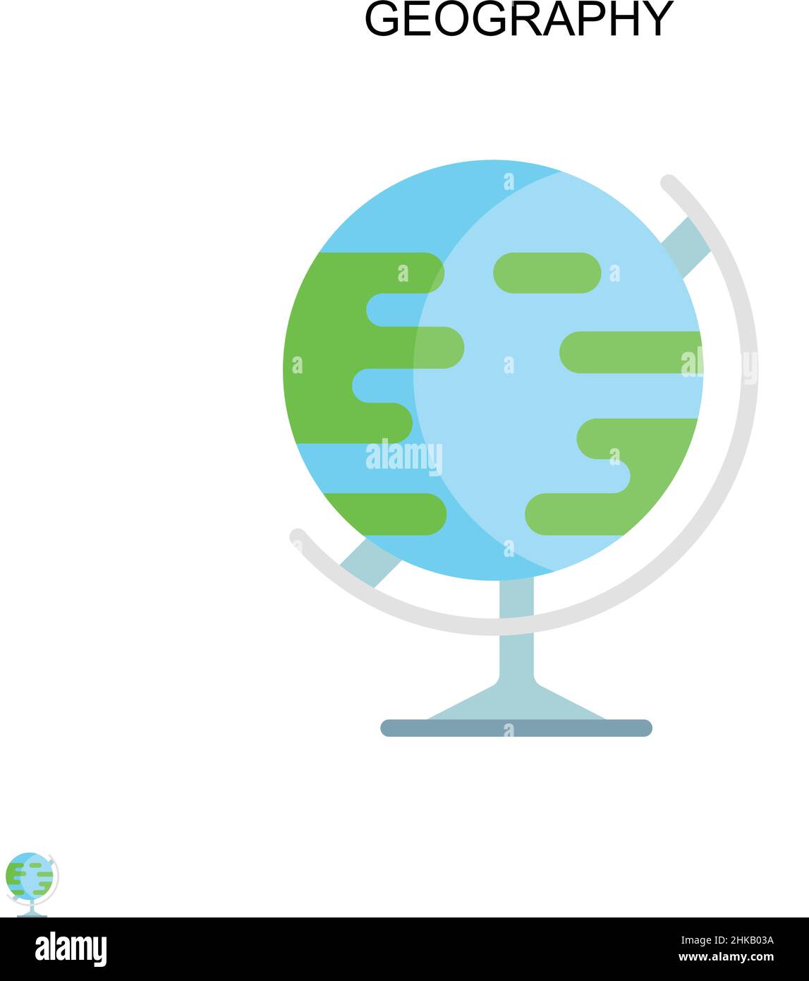 Geography Simple vector icon. Illustration symbol design template for ...